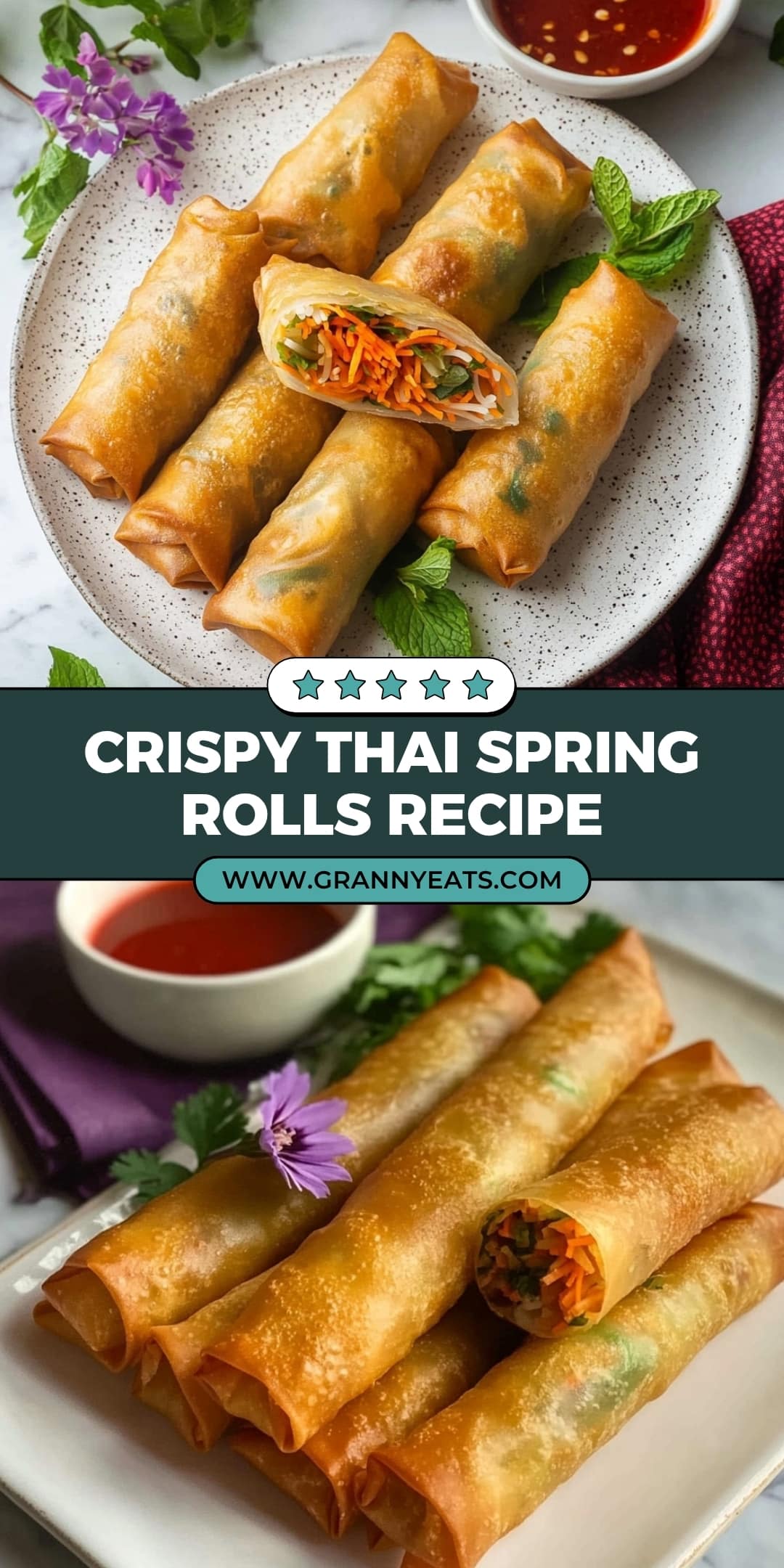 Crispy Spring Rolls - Thai Style: Homemade Thai Appetizer Recipe