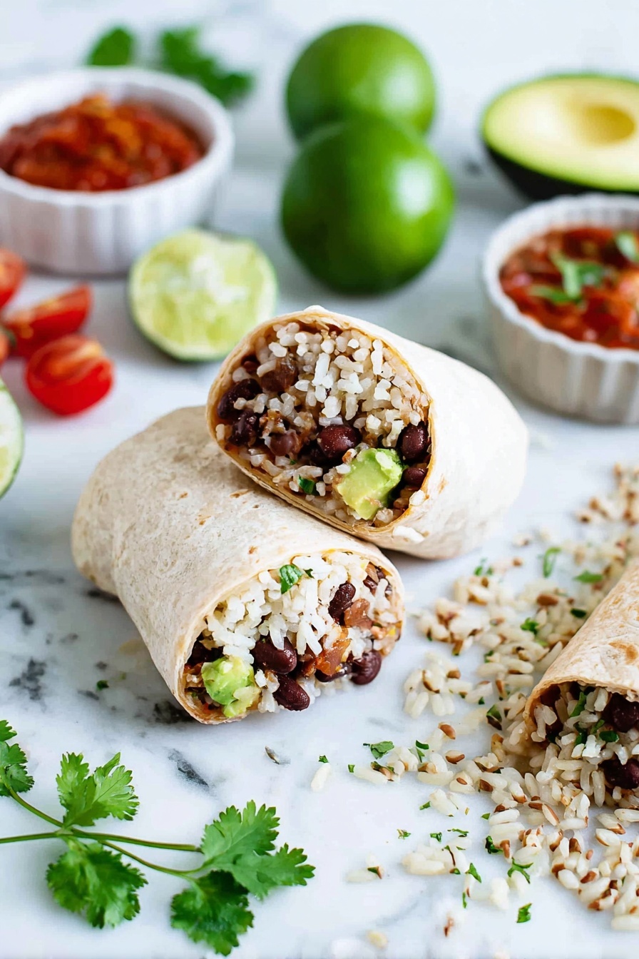 Black Bean and Rice Burritos - Delicious & Easy Vegetarian Meal