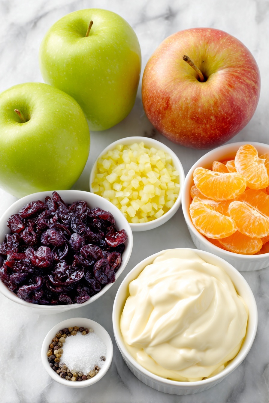 Carrot Apple Salad with Cranberries and Mandarin – Refreshing & Easy